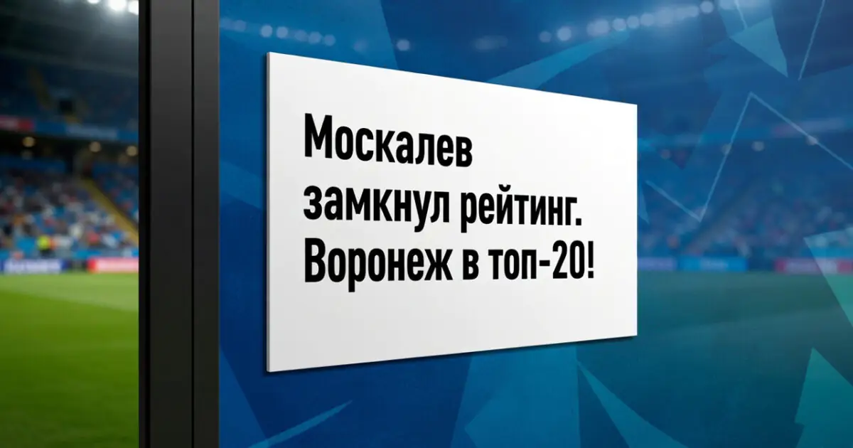 Москалев замкнул рейтинг. Воронеж в топ-20!
